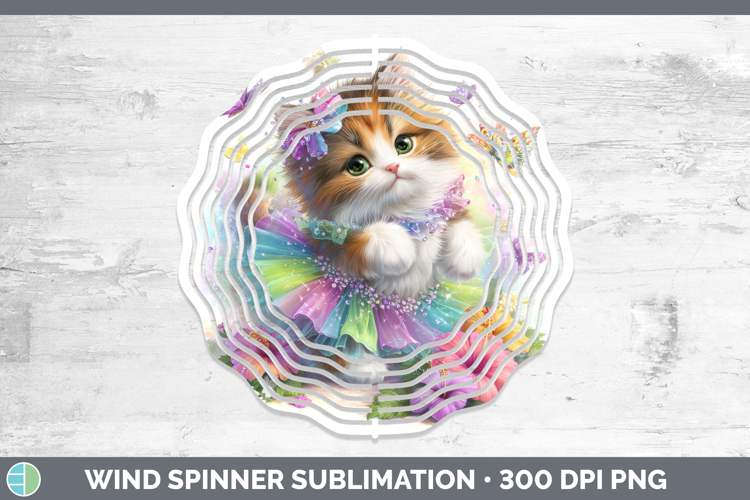 Cats Rainbow Summer Ragdoll Cat Wind Spinner Sublimation Spi