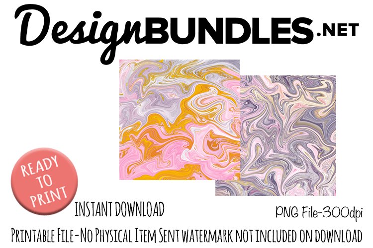 Hand Drawn Marbled Paper