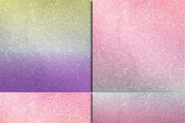 Glitter Ombre Digital Paper - Free Design of The Week | Design Bundles