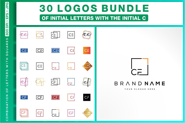 30 LOGOS BUNDLE OF INITIAL LETTERS WITH THE (4286578)