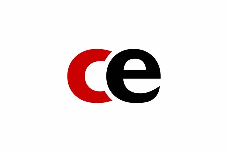 CE logo design vector template (3702651)