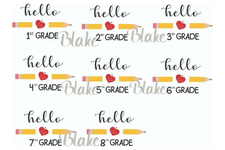 Hello 1st Grade svg Hello class bundle First day of school (123404 ...
