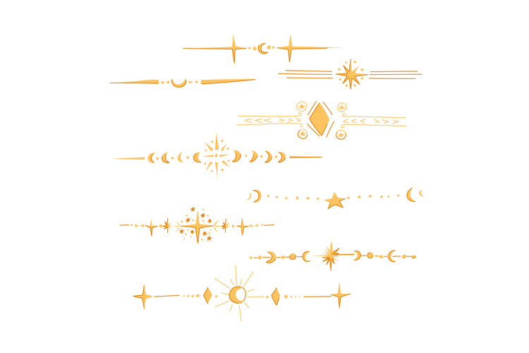celestial divider border set cartoon (6564262)