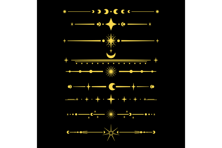 celestial divider border set cartoon (6564260)