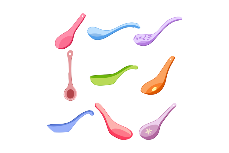 ceramic soup spoon set cartoon (6564276)