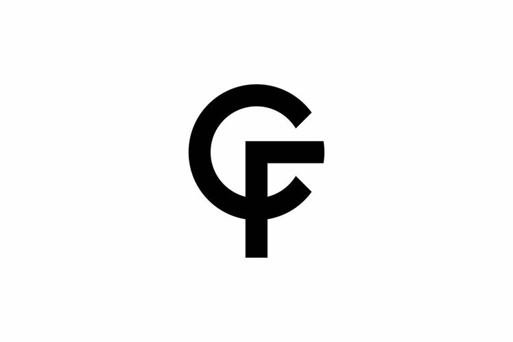 CF FC logo design vector template (3703302)