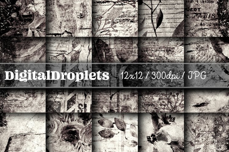 Flowered Wallpaper Vol. 10 | 12x12 Papers | Scrapbooking