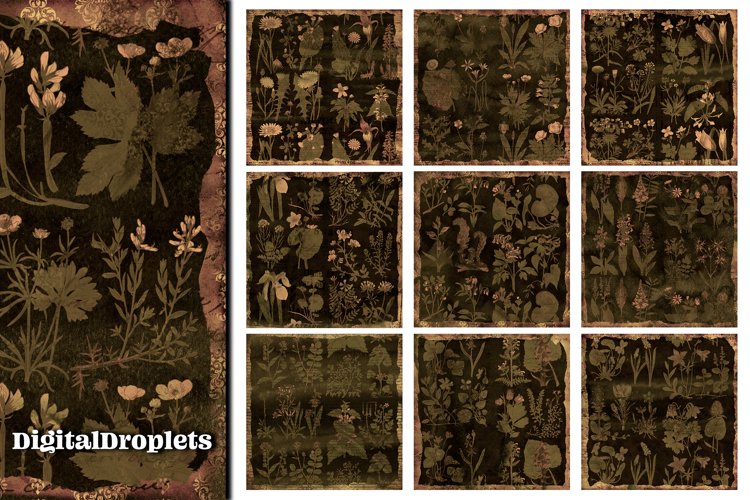 Dark Vintage Fauna | 12x12 Scrapbook Papers