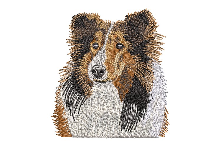 Shetland Sheepdog machine embroidery file
