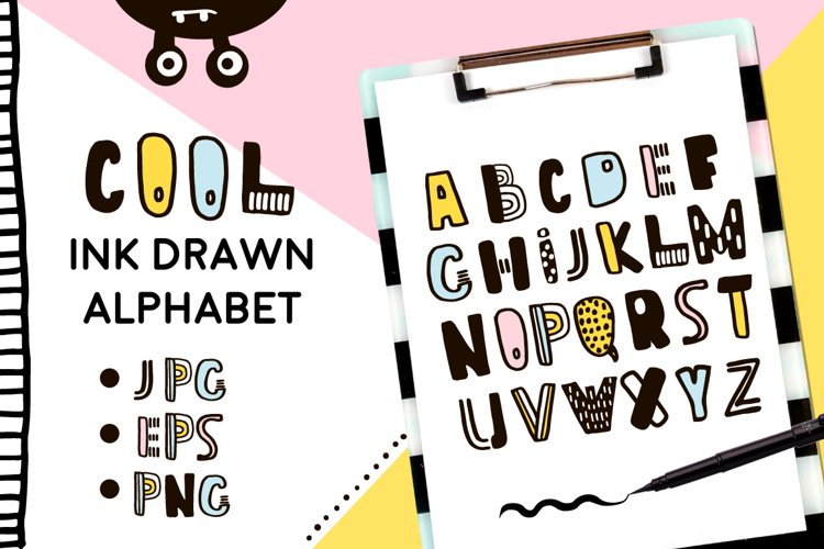 INK DRAWN ALPHABET