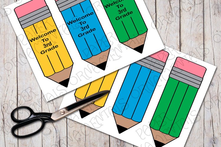 Pudgy Pencils 3rd Grade Plain Printable Bookmark Set