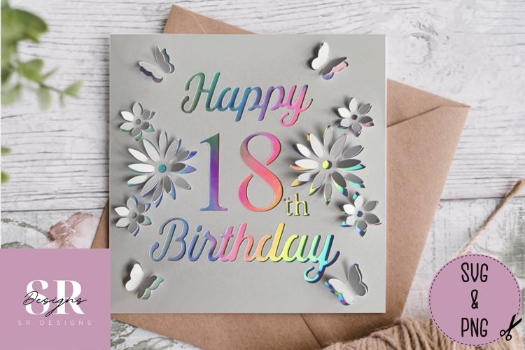 3D 18th Birthday card | Paper cutting | birthday (1768282)