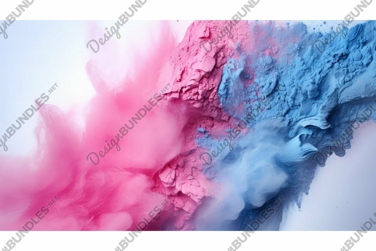 sprinkled blue pink powder