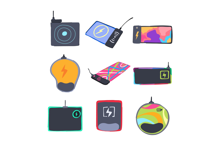 charging mouse pad wireless set cartoon (6564306)