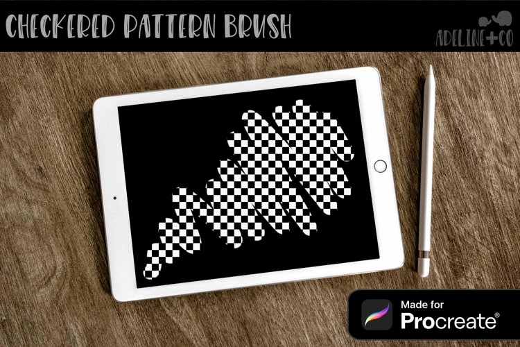 Checkered Pattern Brush Procreate Brush