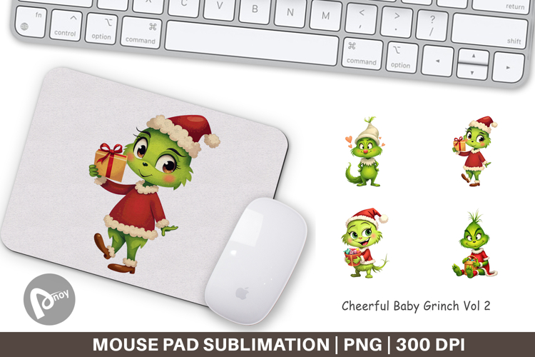 Mouse Pad Cheerful Baby Grinch (5726933)