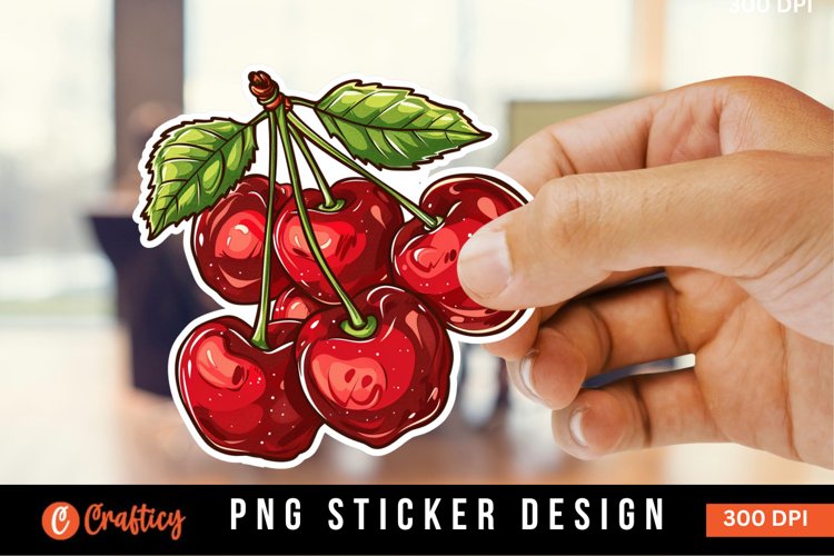 Cherry Fruit Sticker Clipart