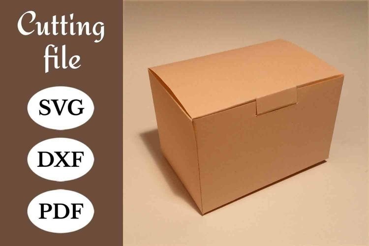 Chest box template, rectangle box template, storage box, SVG