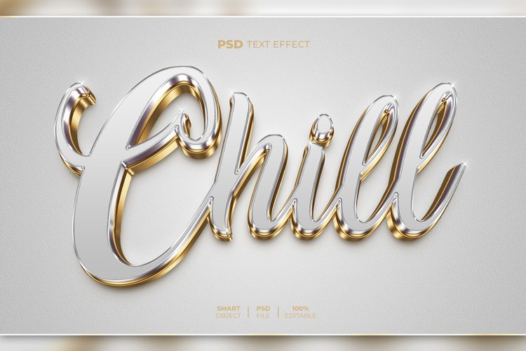 Chill 3D editable text effect