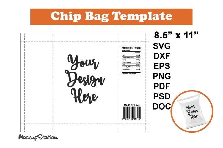 Lays Chip Bag Blank Chip Bag Template Canva Editable DIY