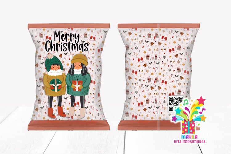 Merry Christmas Chip Bag Design #16 - Printable file