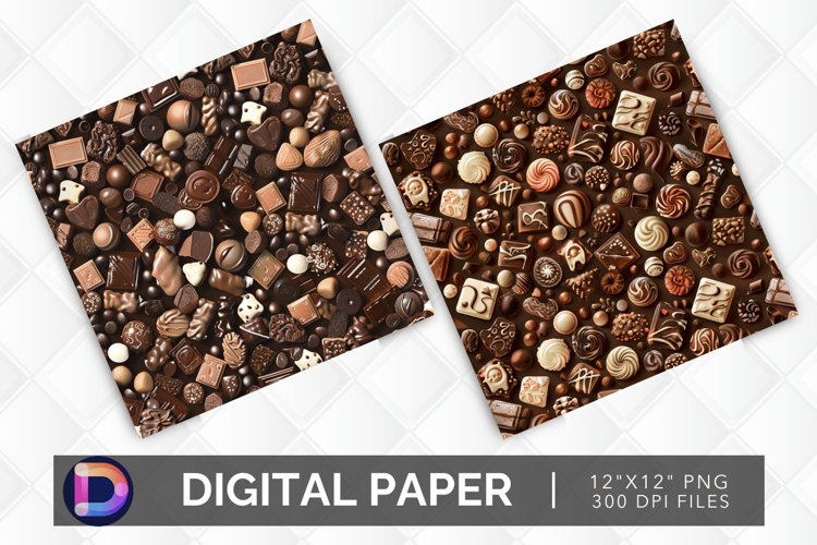 Chocolate Candy Digital Paper