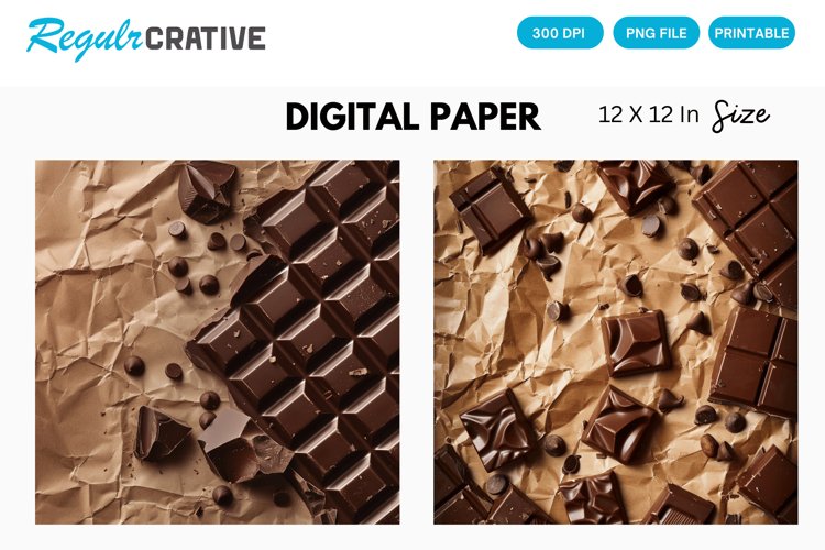 Chocolate Digital Paper, Chocolate Background