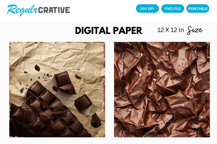 Chocolate Digital Paper, Chocolate Background