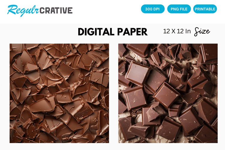 Chocolate Digital Paper, Chocolate Background