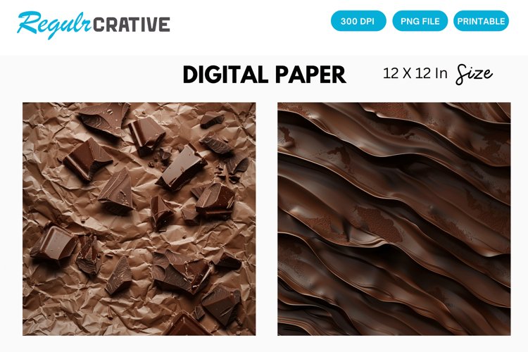 Chocolate Digital Paper, Chocolate Background
