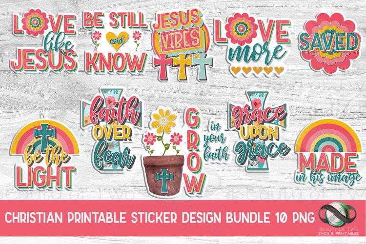 Sticker Bundle Christian 10 png Printable Christian Stickers (1392814 ...
