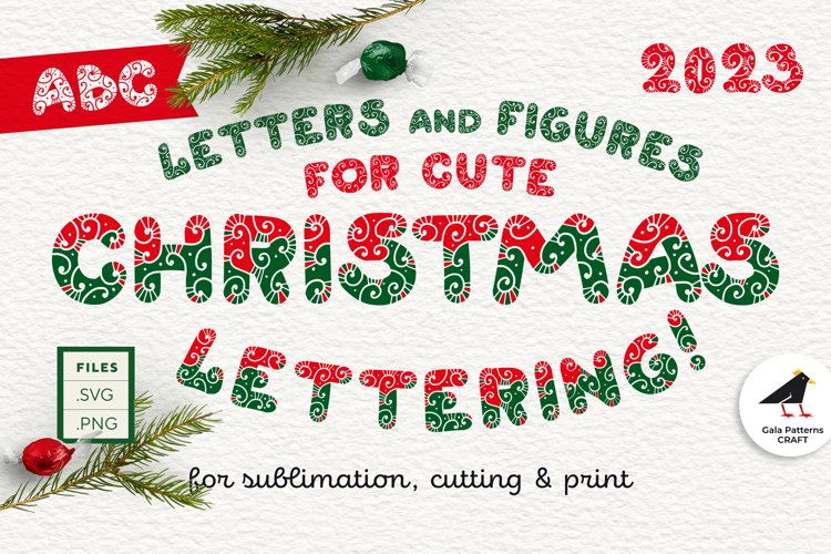 Christmas ABC Clipart Letters | Xmas ABC SVG, PNG