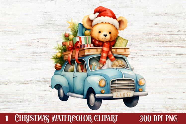 Christmas Animal Safari Clipart Bundle, Christmas Animal Saf