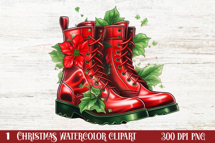 Christmas Boots Clipart, Christmas Boots Clipart Bundle,