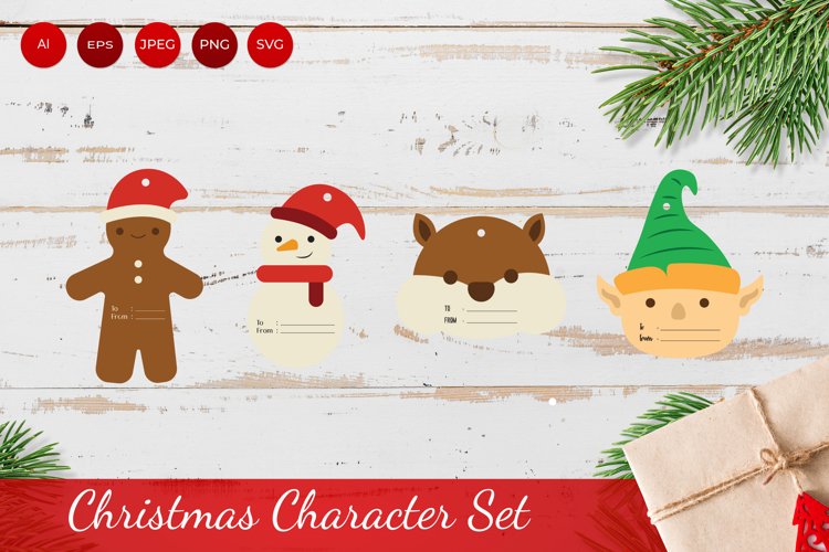 Christmas Characters Gift Tag Set
