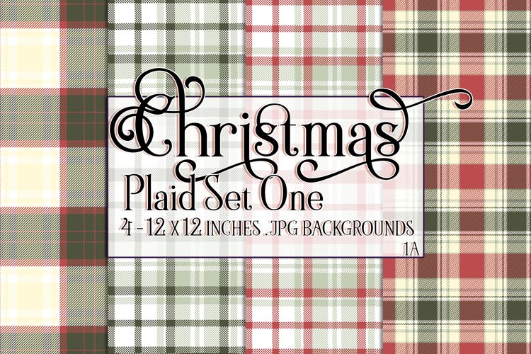 Christmas Backgrounds, 12x12 Christmas Plaid Papers, set 1a