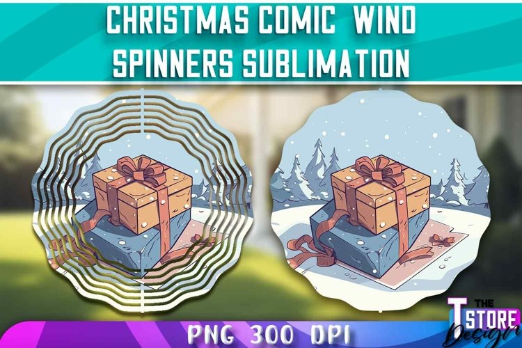 Christmas Comic Wind Spinners Sublimation | PNG (2911944)