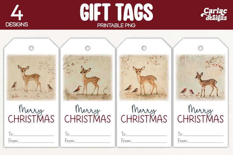 Christmas Gift Tags, Merry Christmas Printable Tags