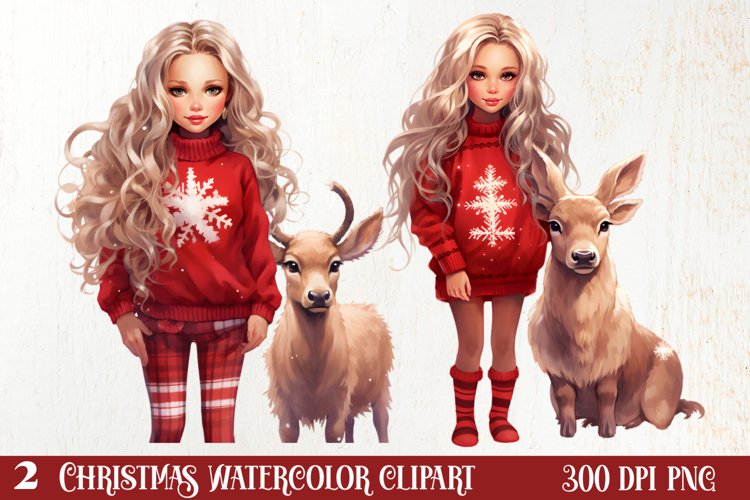 Cute Christmas Kids Clipart Sublimation, Cute Christmas Kid
