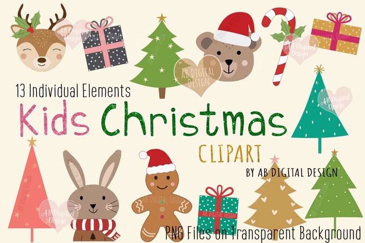 Cute Christmas Clipart for Kids