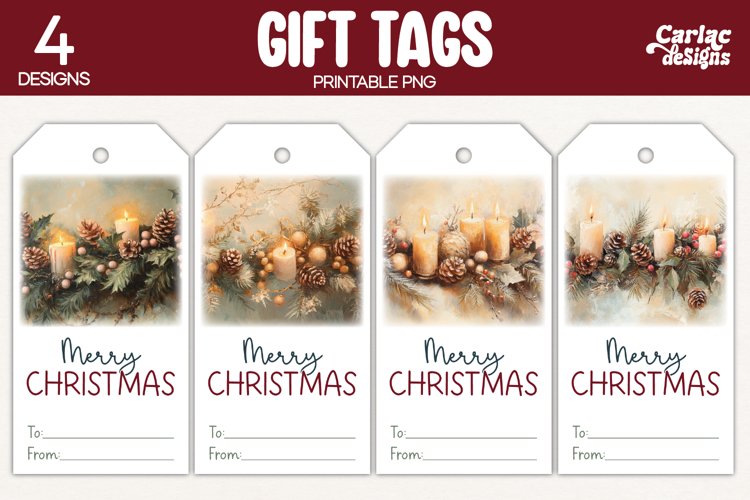Christmas Gift Tags, Merry Christmas Printable Tags