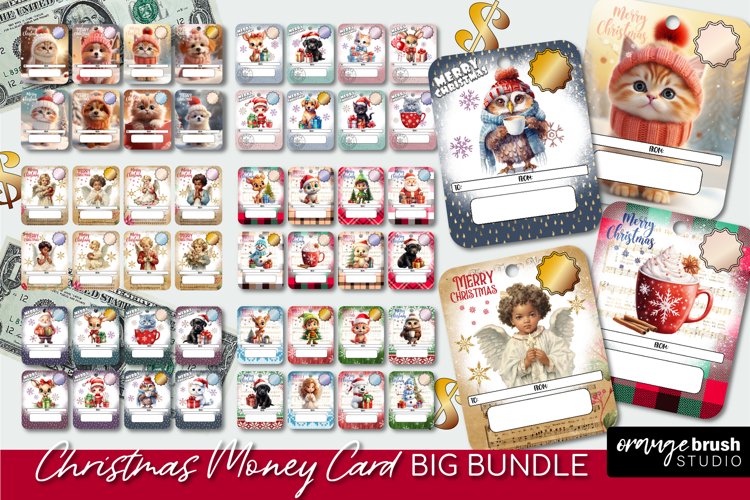 Christmas Money Holder, Money Card Printable Designs Bundle