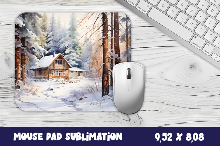 Christmas mouse pad winter/village sublimation (2786092)