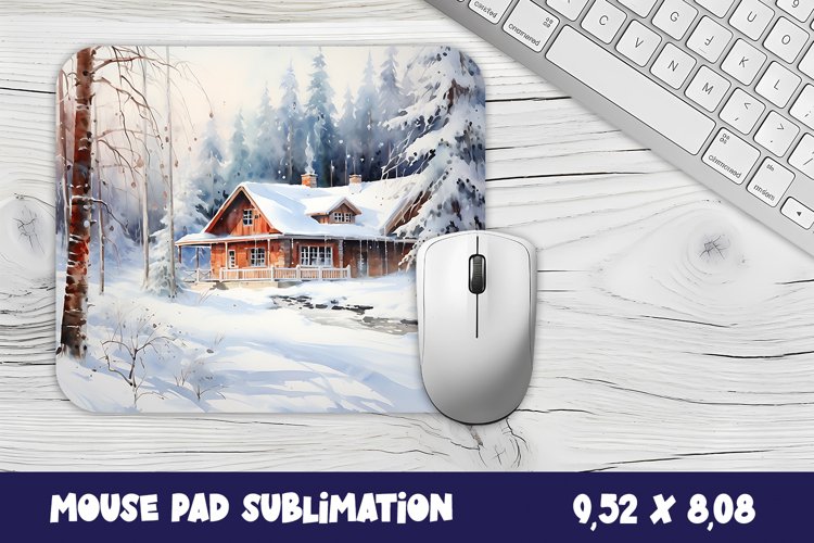 Christmas mouse pad winter/village sublimation (2786093)