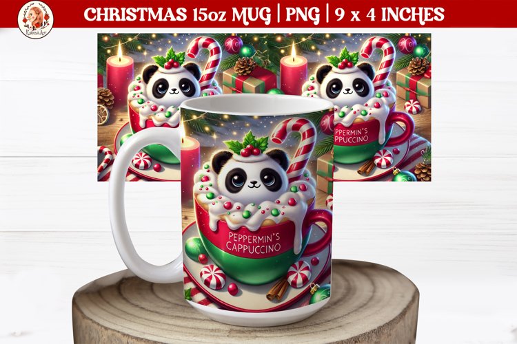 3D Christmas Coffee Mug Wrap, 3D Snowman, Christmas Mug