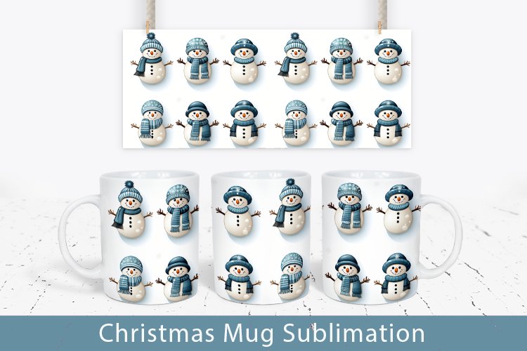 Christmas snowy Sublimation Mug Wrap