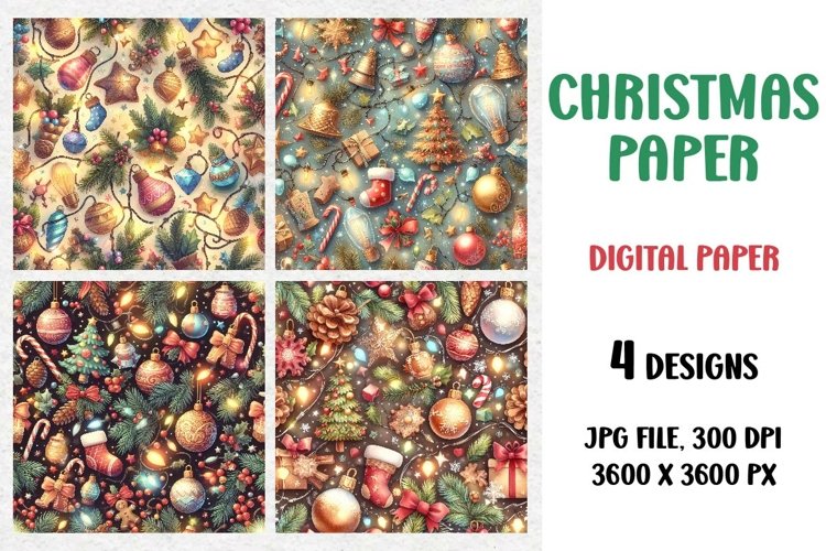Christmas Junk Journal, Digital Paper