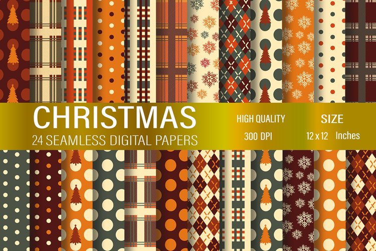 Seamless Bright Christmas Digital Paper, Christmas (2313554)