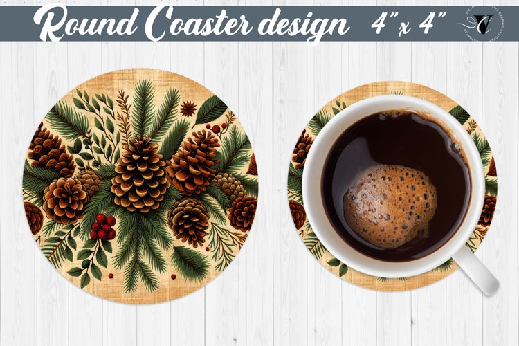 Round Coasters | Christmas Pattern | Christmas (5033710)