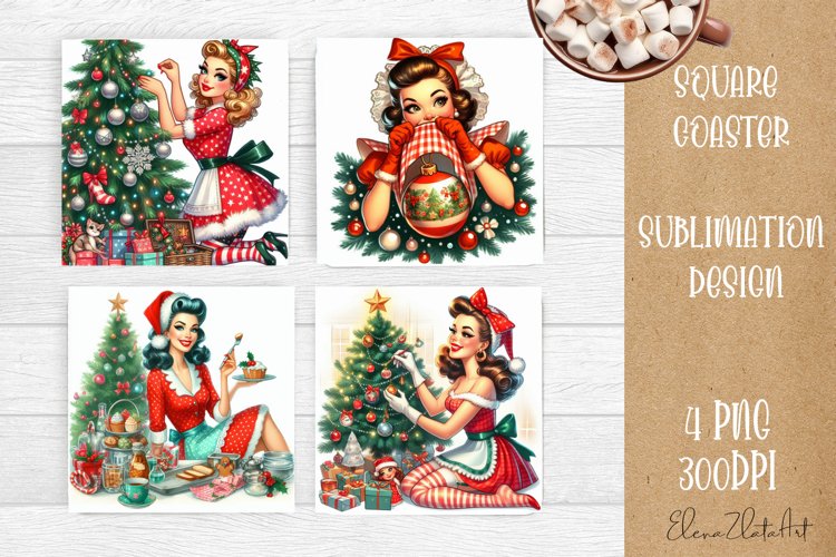Housewives Christmas Sublimation| pin up girl (4451106)